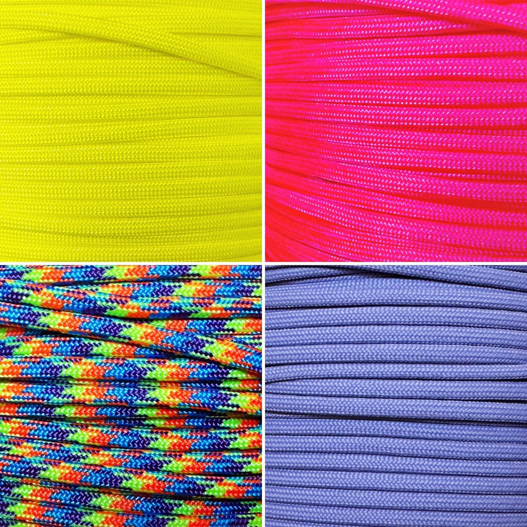 10 Ft of 550 Paracord || 7 Strand Parachute Cord || 4mm Bright Nylon ...