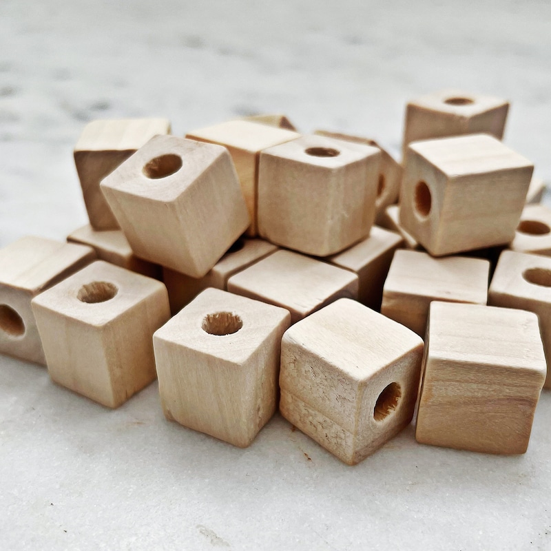Square Wooden Beads - Etsy