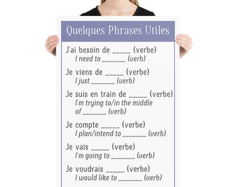 French Language Les Salutations Poster - Basic Phrases for Classroom ...