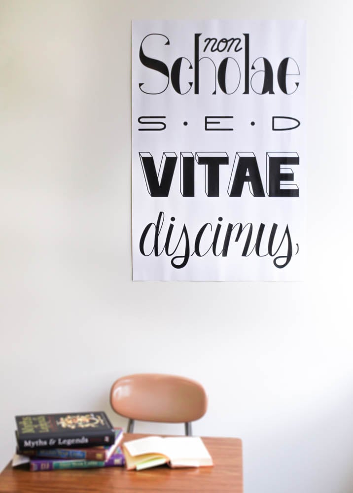 Non Scholae Sed Vitae Discimus Poster - Printable Instant Download ...
