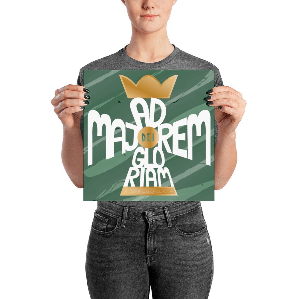 AMDG Jesuit Poster Latin St. Ignatius of Loyola Ad - Etsy Denmark