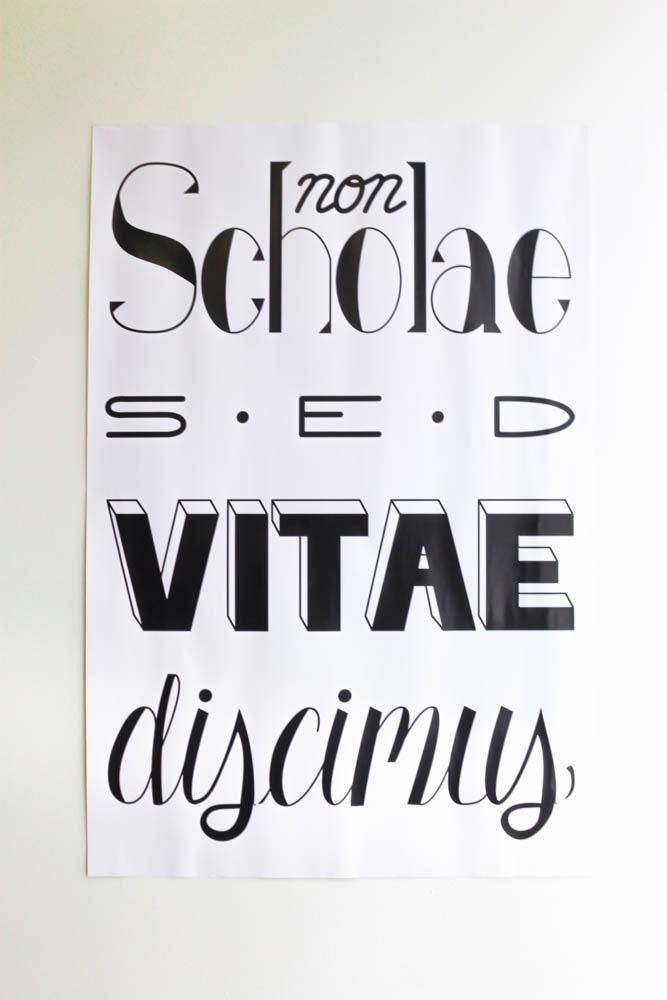 Non Scholae Sed Vitae Discimus Poster - Printable Instant Download ...