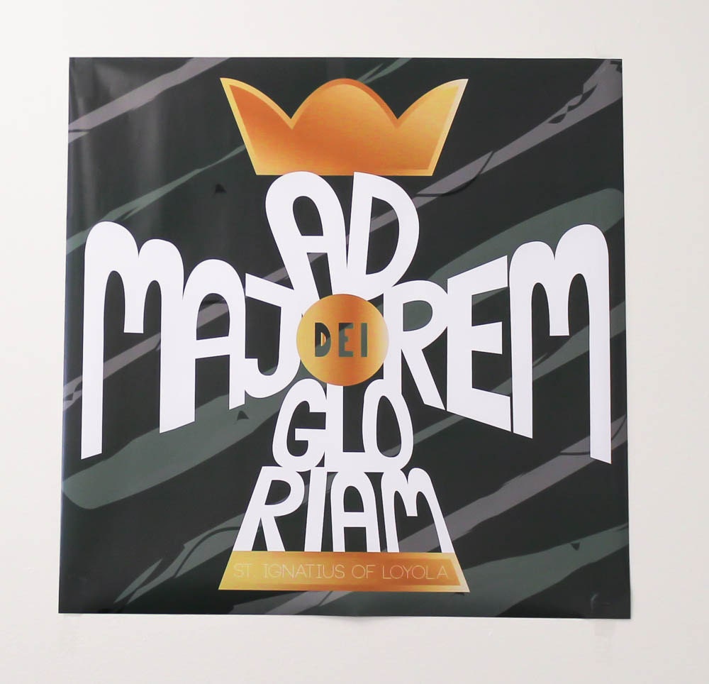 AMDG Jesuit Poster - Printable Instant Download - Latin - St. Ignatius ...