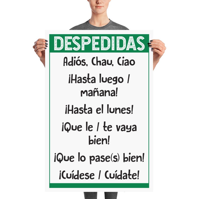 Spanish Language DESPEDIDAS Printable - Basic Phrases for Classroom - Etsy
