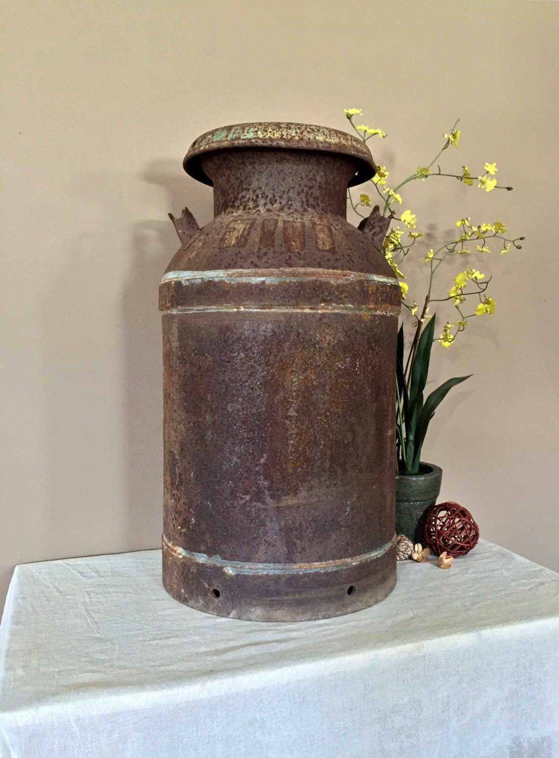 Large Antique Milk Can / Vintage Milk Jug / Old Milk Can / | Etsy