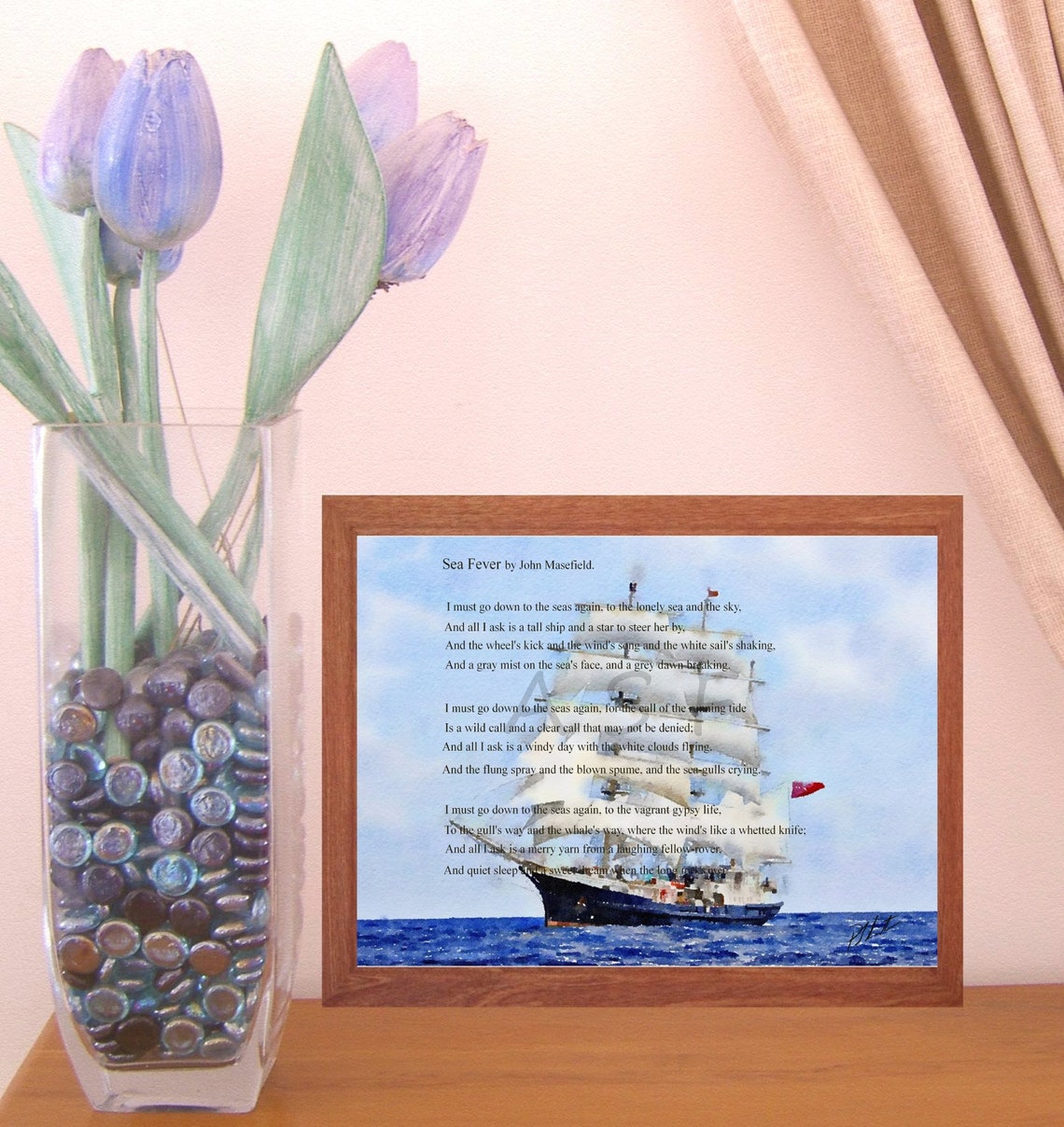 Sea Fever, Printable Wall Art, Poem, Inspirational, Sailing, Ships, - Etsy