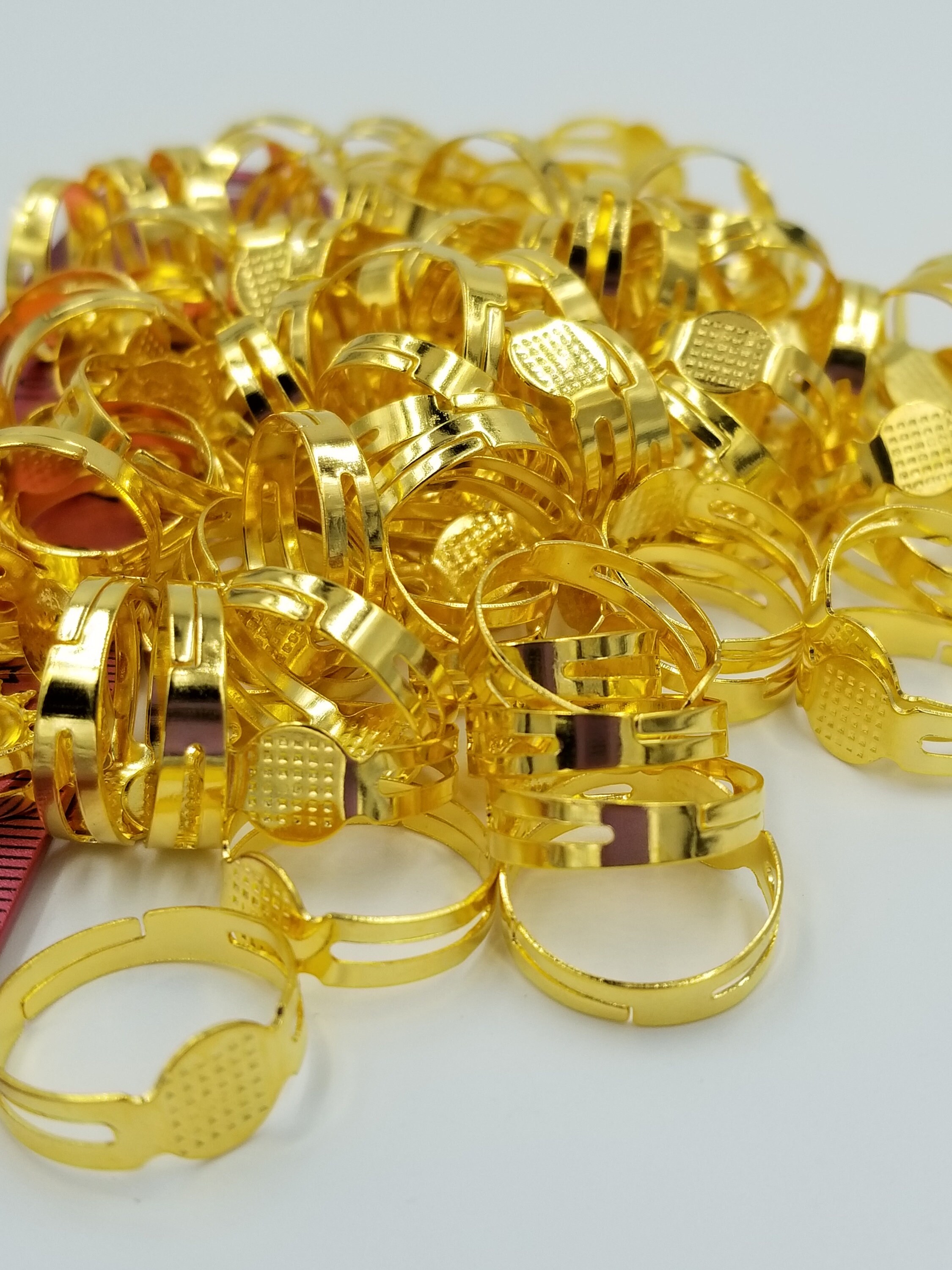 Gold Adjustable Ring Blanks - Etsy