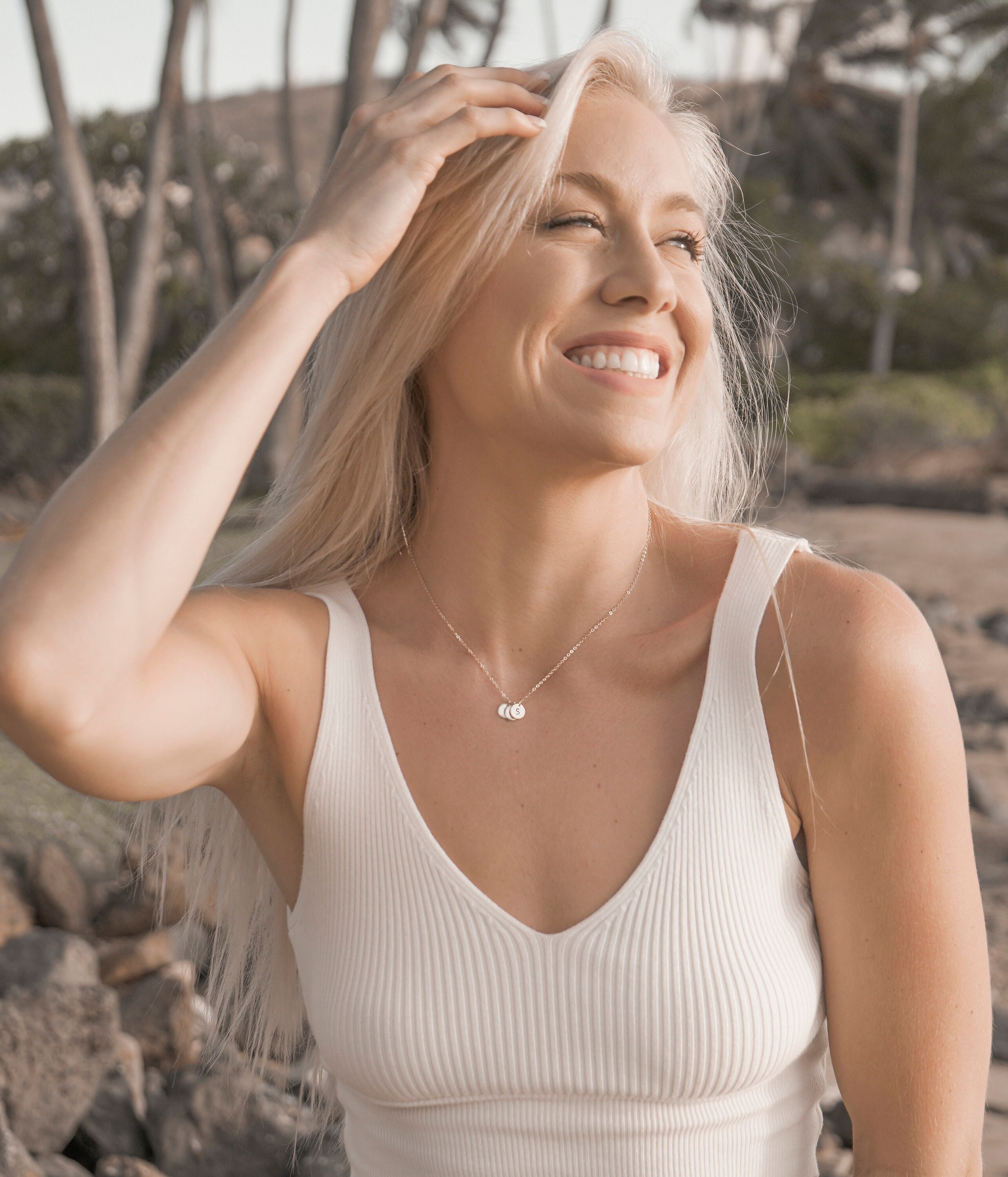 Mothers day initial necklace store