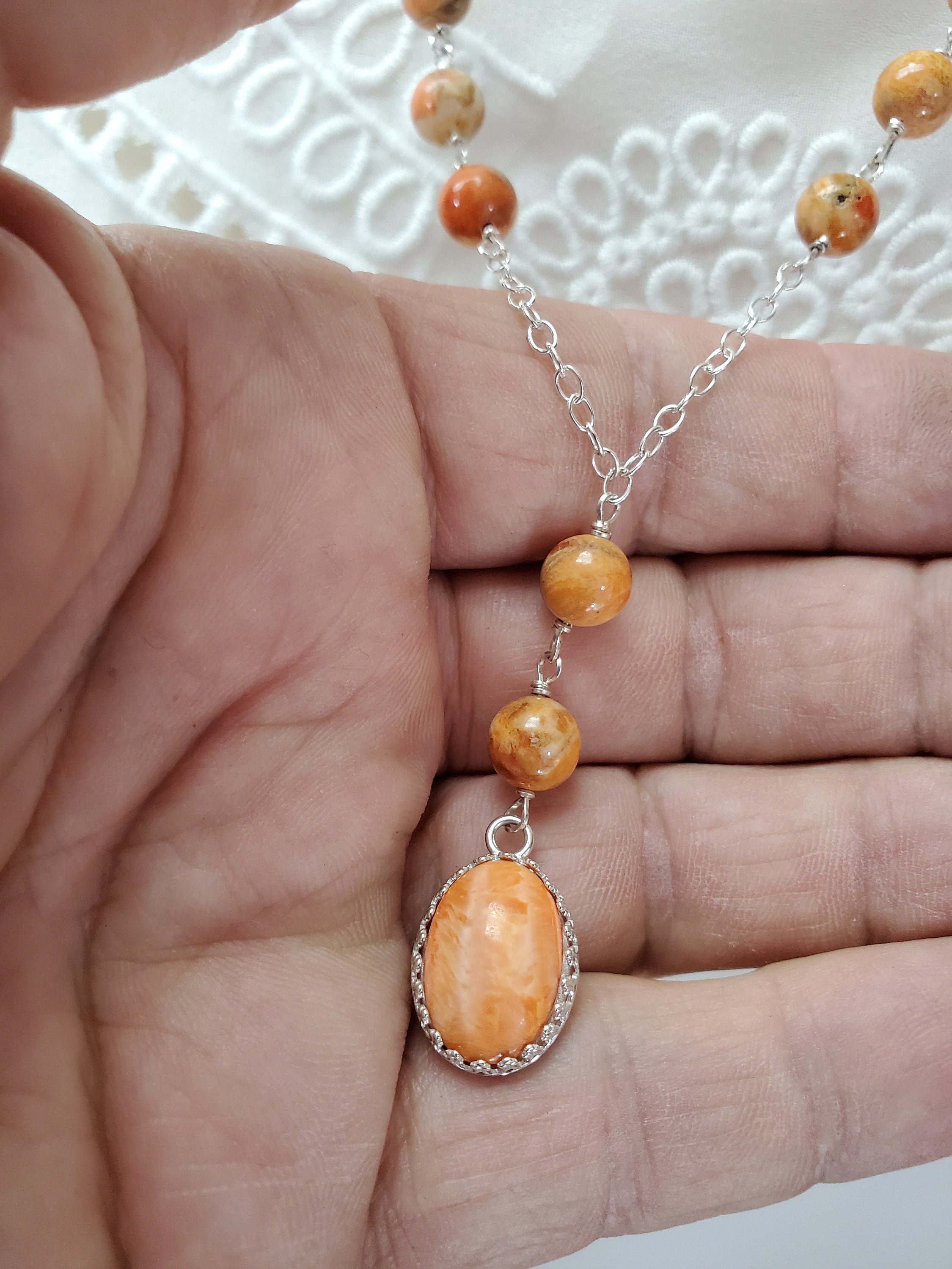 Sunstone & Sterling Chain Necklace A Joyful Nuturing stone | Etsy