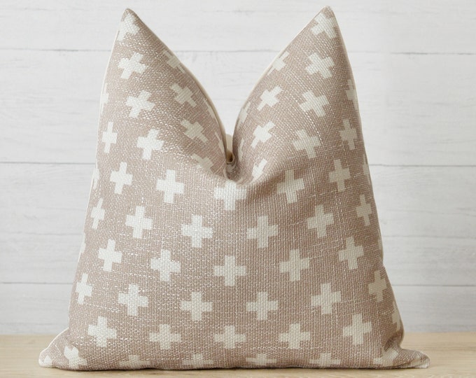 Flax Cross Chenille Pillow Cover - Etsy
