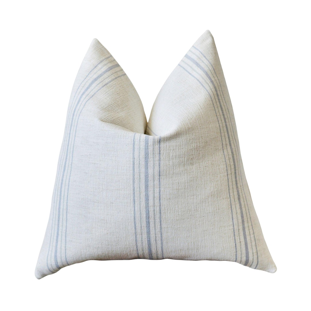 Cory Chenille Pillow Cover || Coastal Pillow, Soft Blue, Light Blue ...