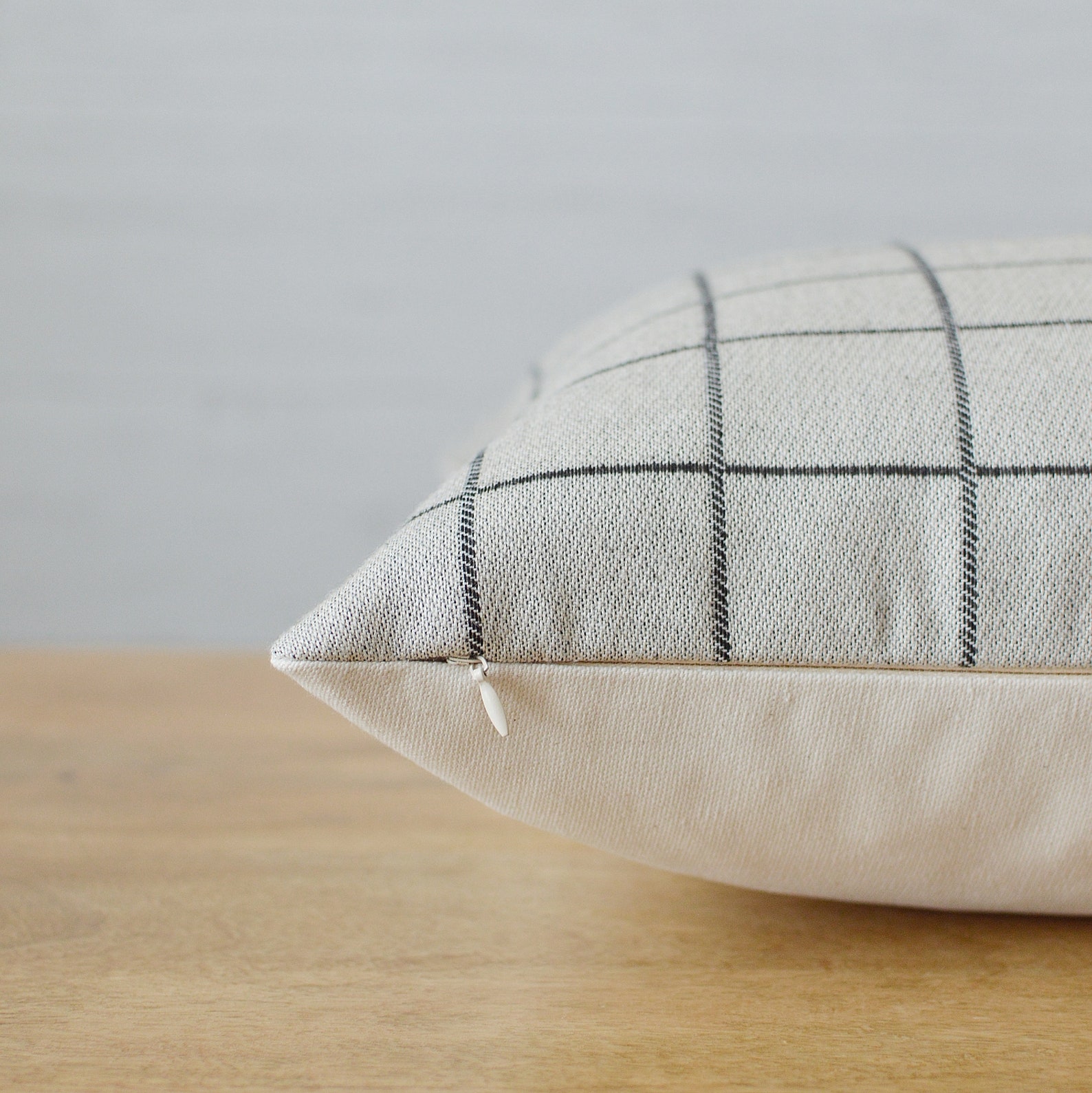 Black and Gray Windowpane Pillow Cover - Etsy