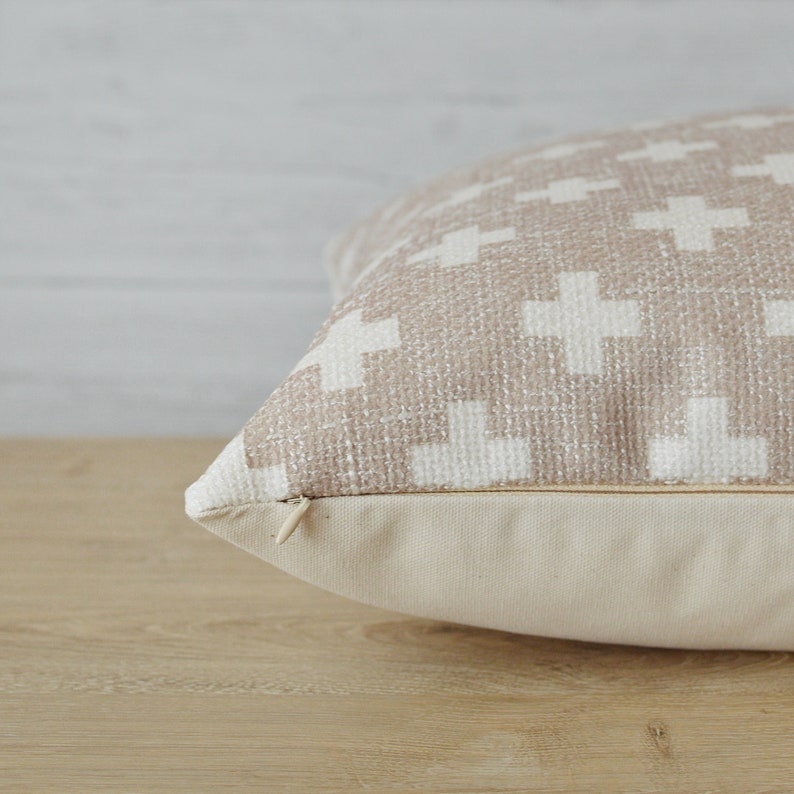 Flax Cross Chenille Pillow Cover - Etsy