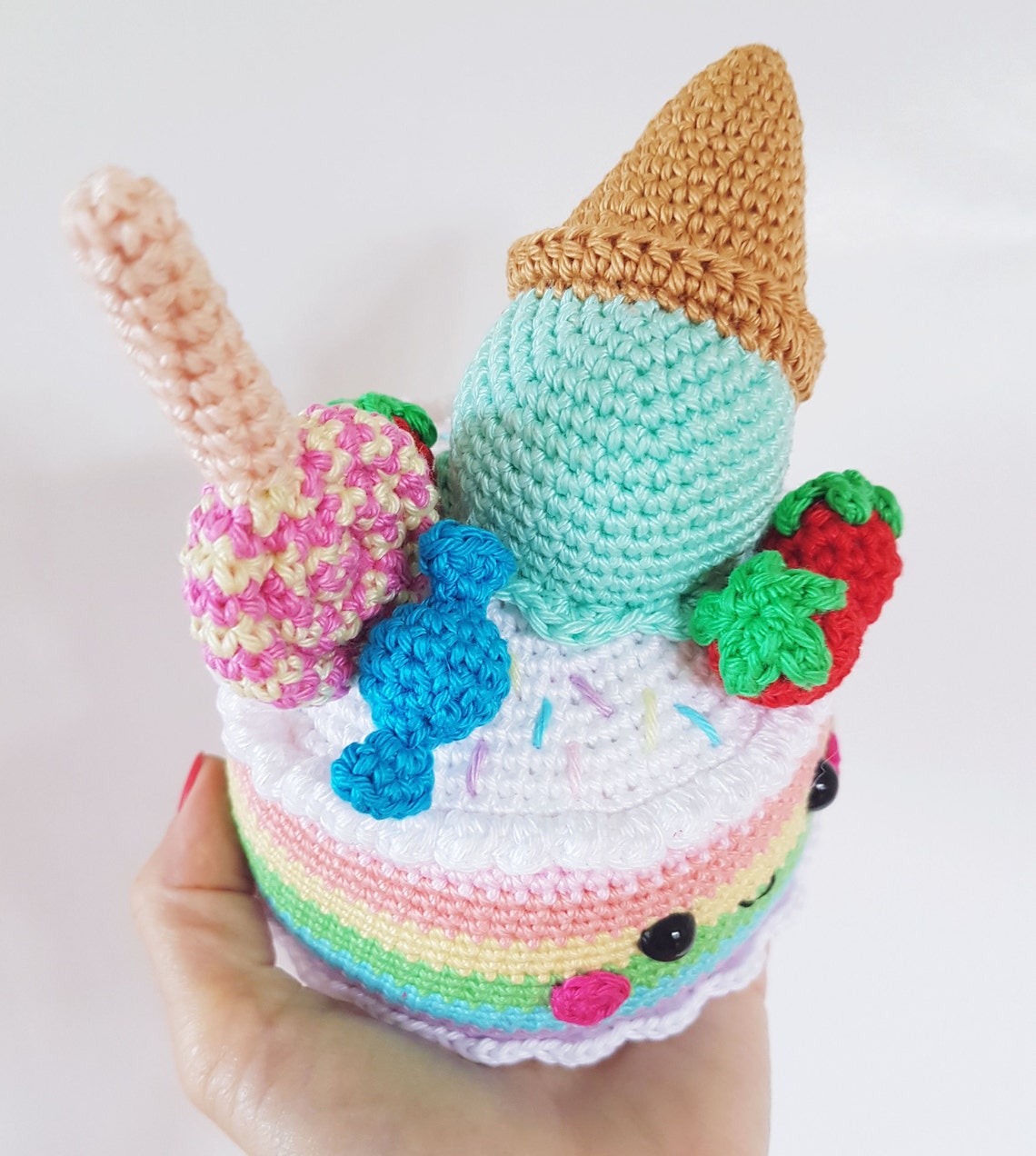 Rainbow Candy Cake PDF Pattern crochet amigurumi | Etsy