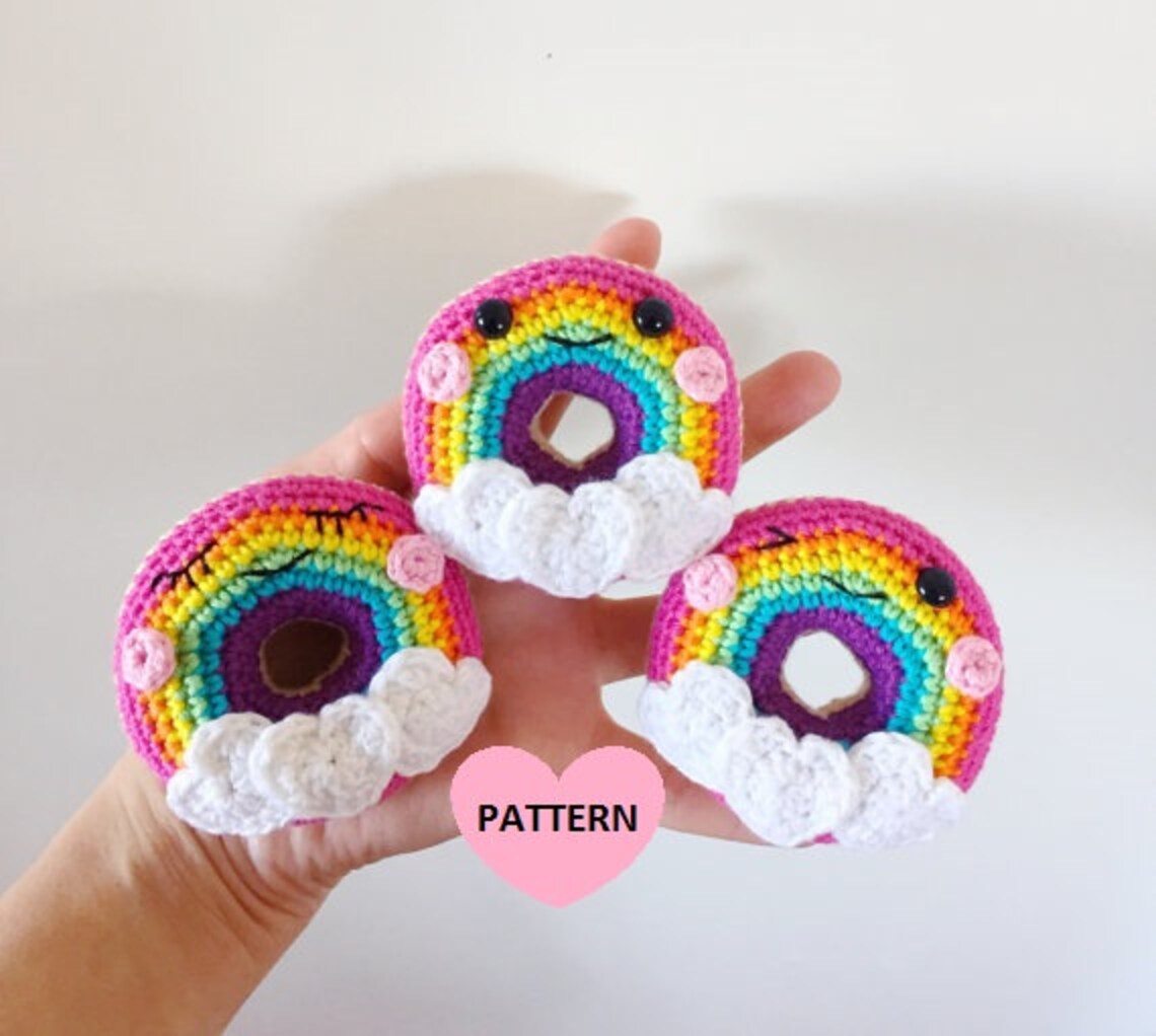 Rainbow Donuts PDF Pattern Amigurumi Crochet - Etsy Australia