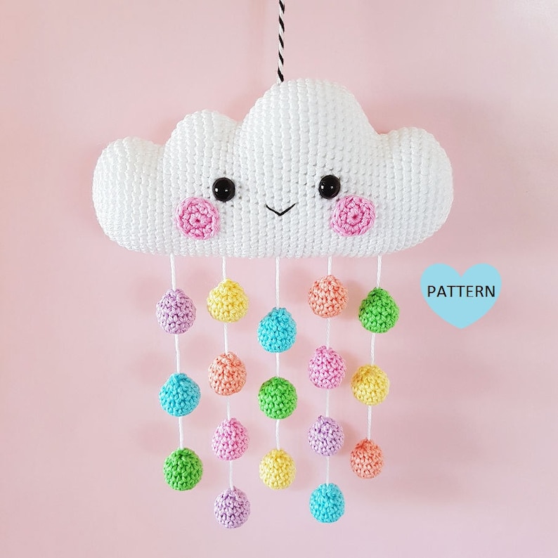 Cloud Mobile PDF Pattern Crochet Amigurumi | Etsy Australia