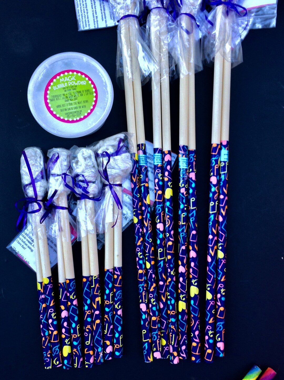 Set of 8 Musical Notes Bubble Wands for Your Festival’s, Big Events ...