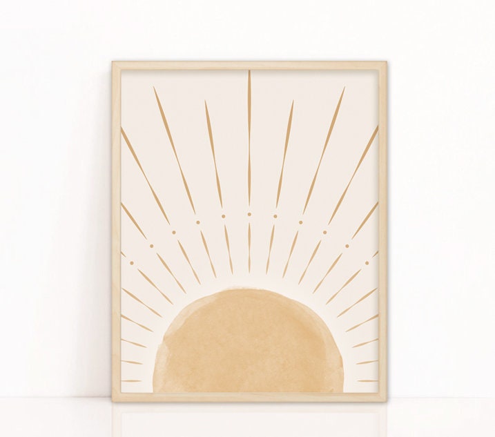 Boho Set of 3boho Wallart Bohemian Sun Wall Art Sun - Etsy UK