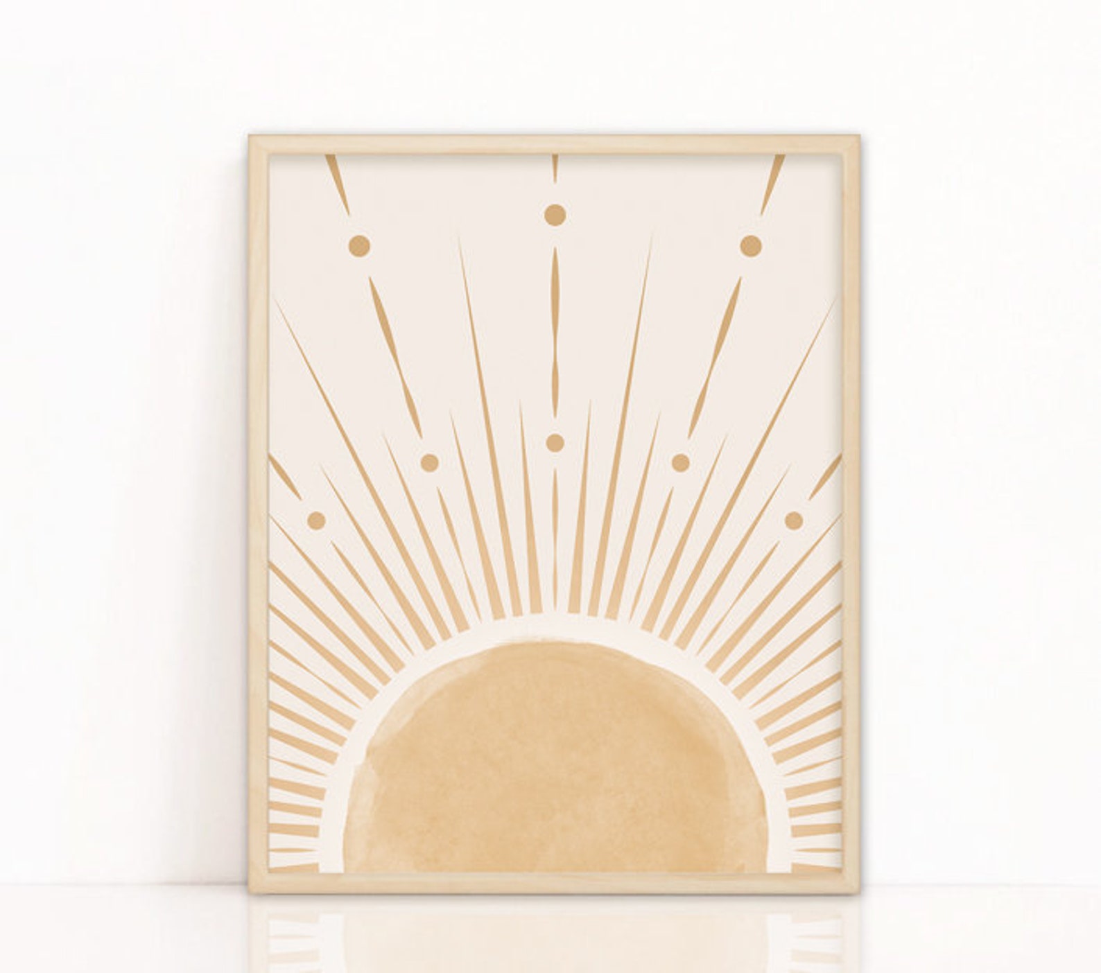 Boho Set of 3boho Wall Art Bohemian Sun Wall Artsun Decor - Etsy