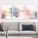 Blush Pink Decor Blush Pink Blue Wall Art 3 Poster Set - Etsy