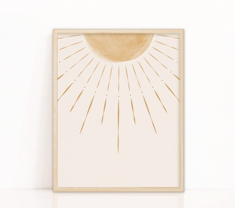 Boho Sun Boho Wall Art Bohemian Sun Wall Art Boho Wall | Etsy