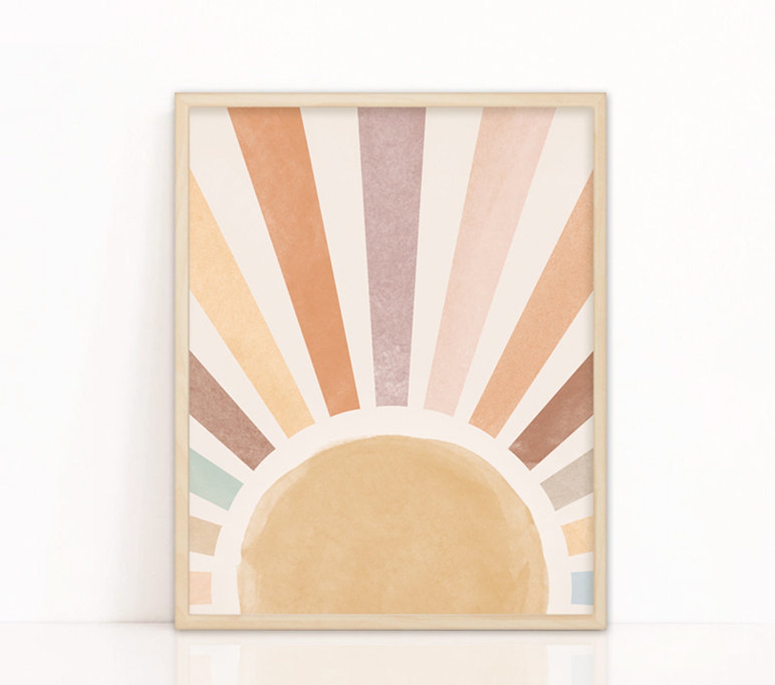 Boho Decor Boho WallArt Rainbow Sun Boho Boho Wall | Etsy