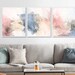 Blush Pink Decor Blush Pink Blue Wall Art 3 Poster Set - Etsy