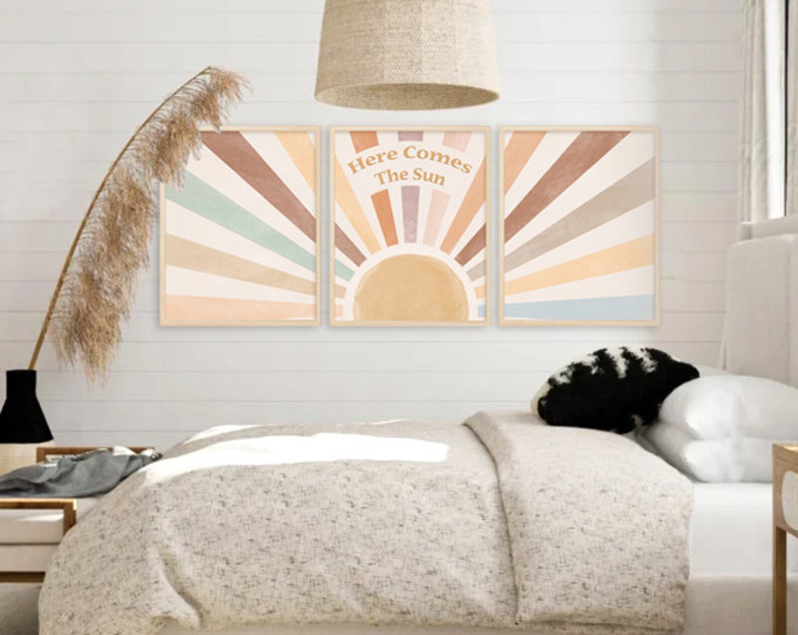Boho Decor Boho WallArt Here Comes The Sun Boho Wall | Etsy