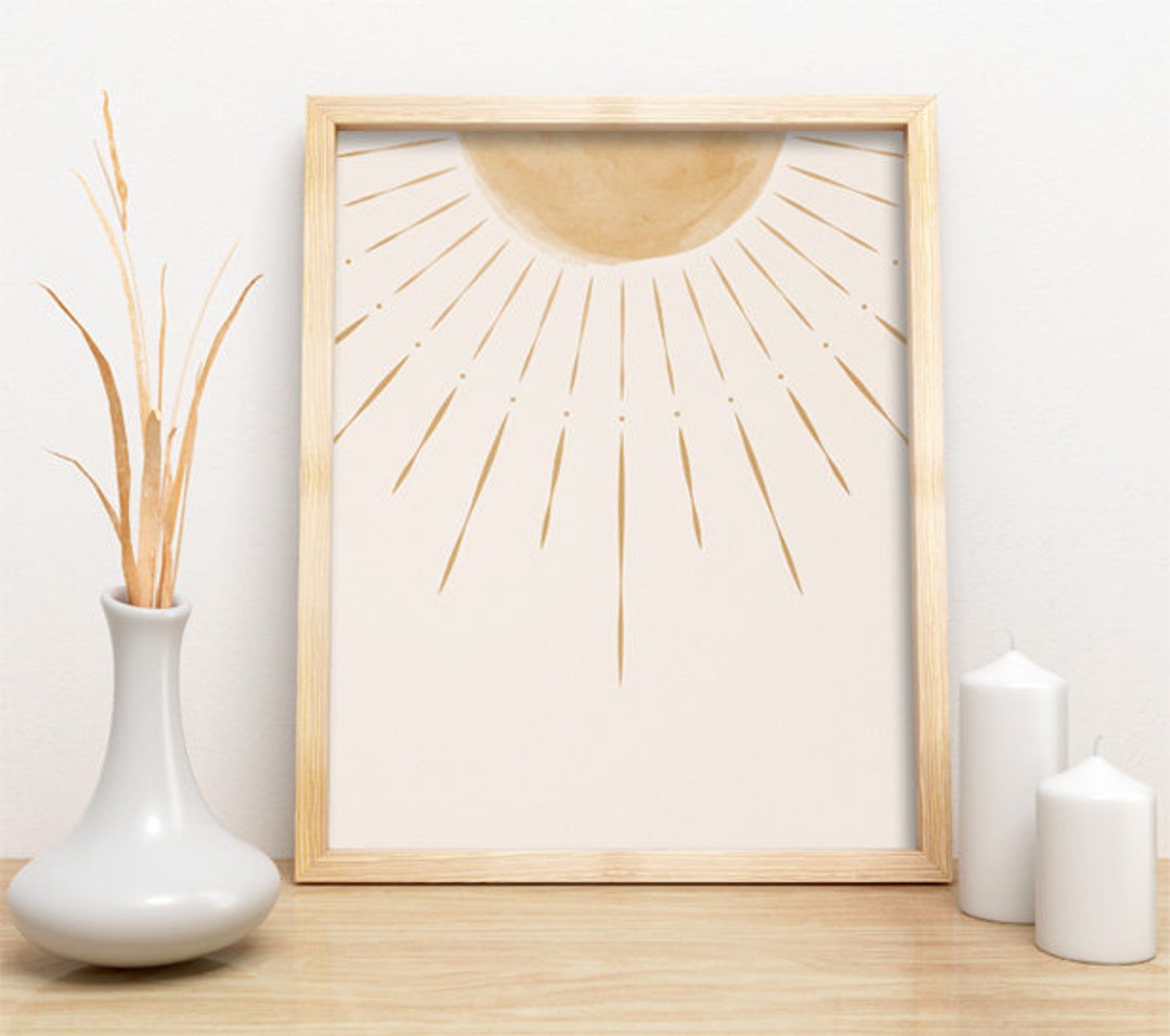 Boho Sun Boho Wall Art Bohemian Sun Wall Art Boho Wall - Etsy