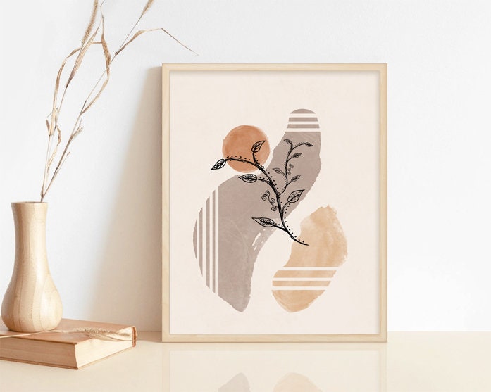 Boho Wall Art Boho Art Set Boho Decoration Boho Decor | Etsy