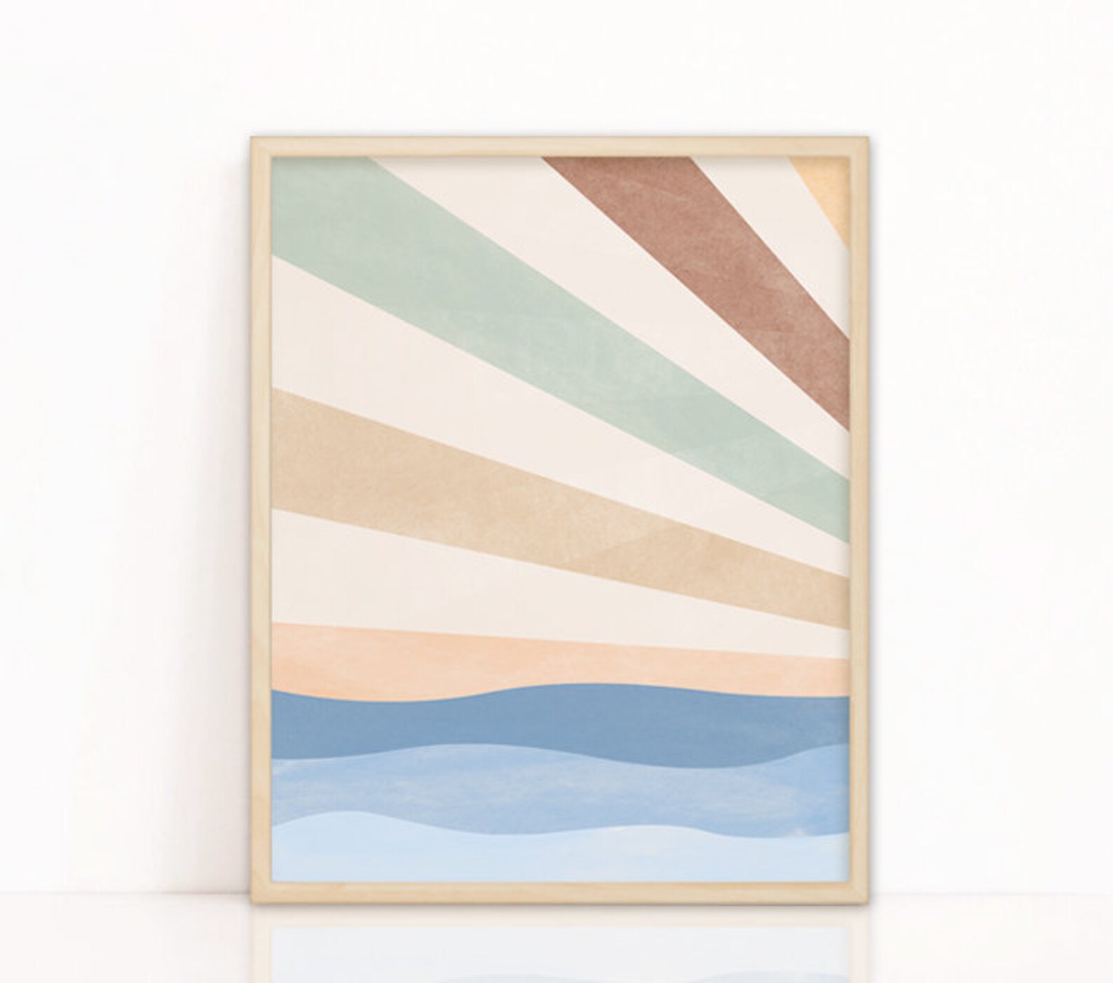 Boho Print Boho Decor Boho Wall Art Rainbow Sun Sea Boho - Etsy