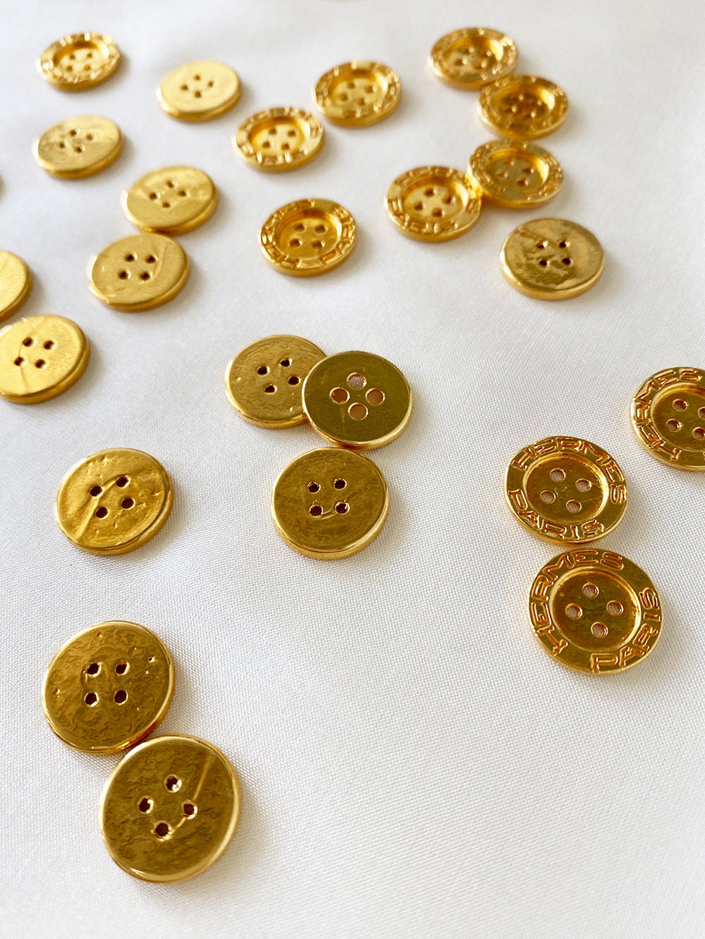 HERMÈS PARIS Vintage Goldplated Gold Buttons price per Button 27 Pieces ...