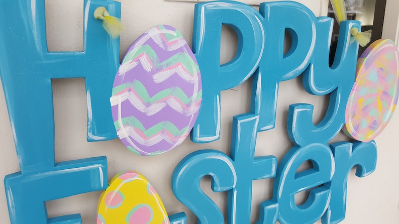 Happy Easter Door Hang in Any Colors You Want - Etsy