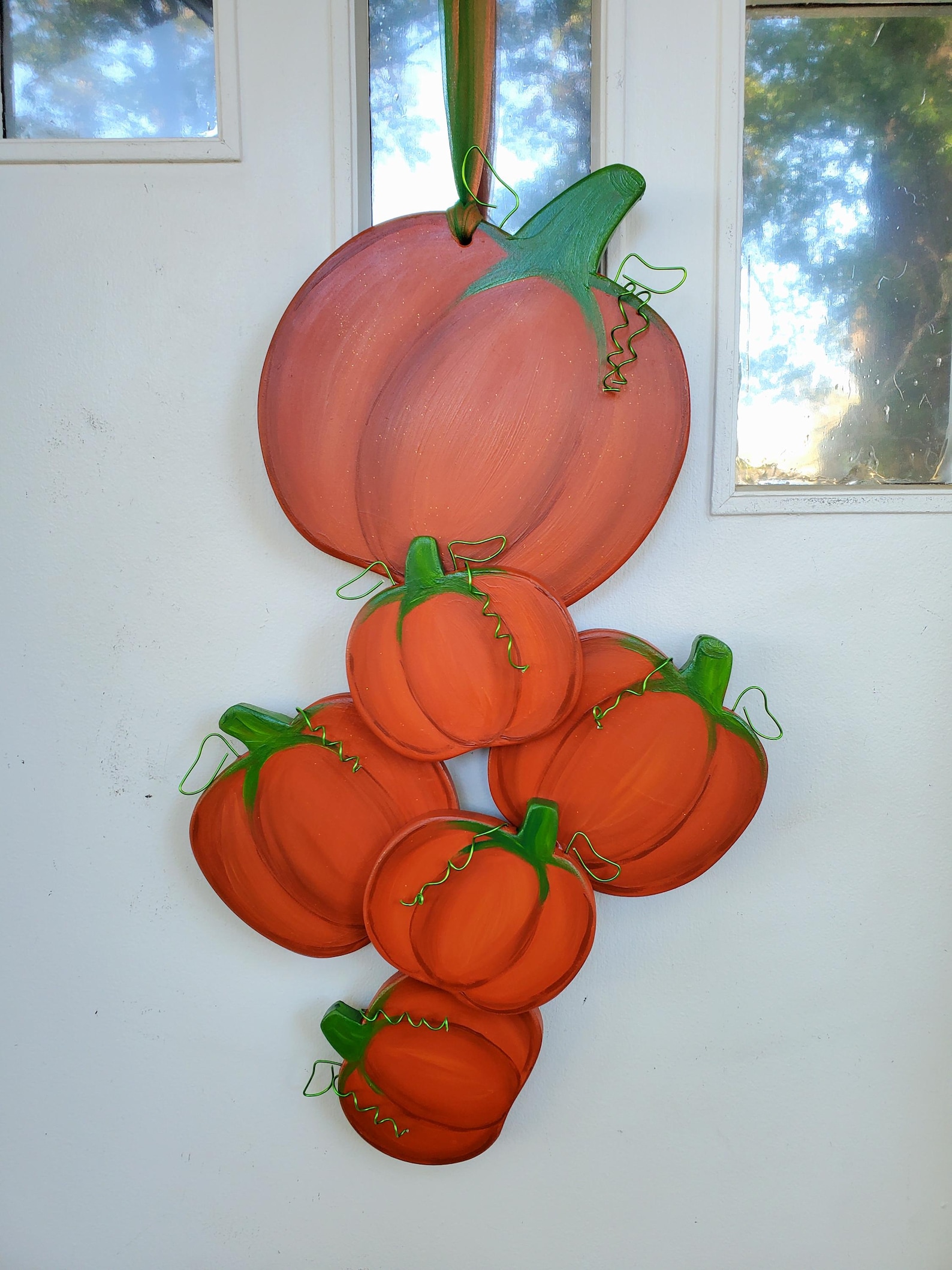 Fall Pumpkin Cluster 3D Door Hang in Several Colors - Etsy