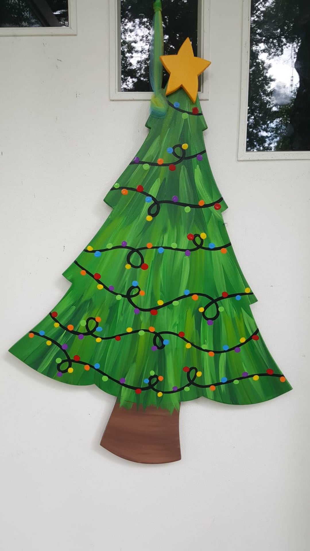 Large Christmas Tree 3D Door Hang - Etsy