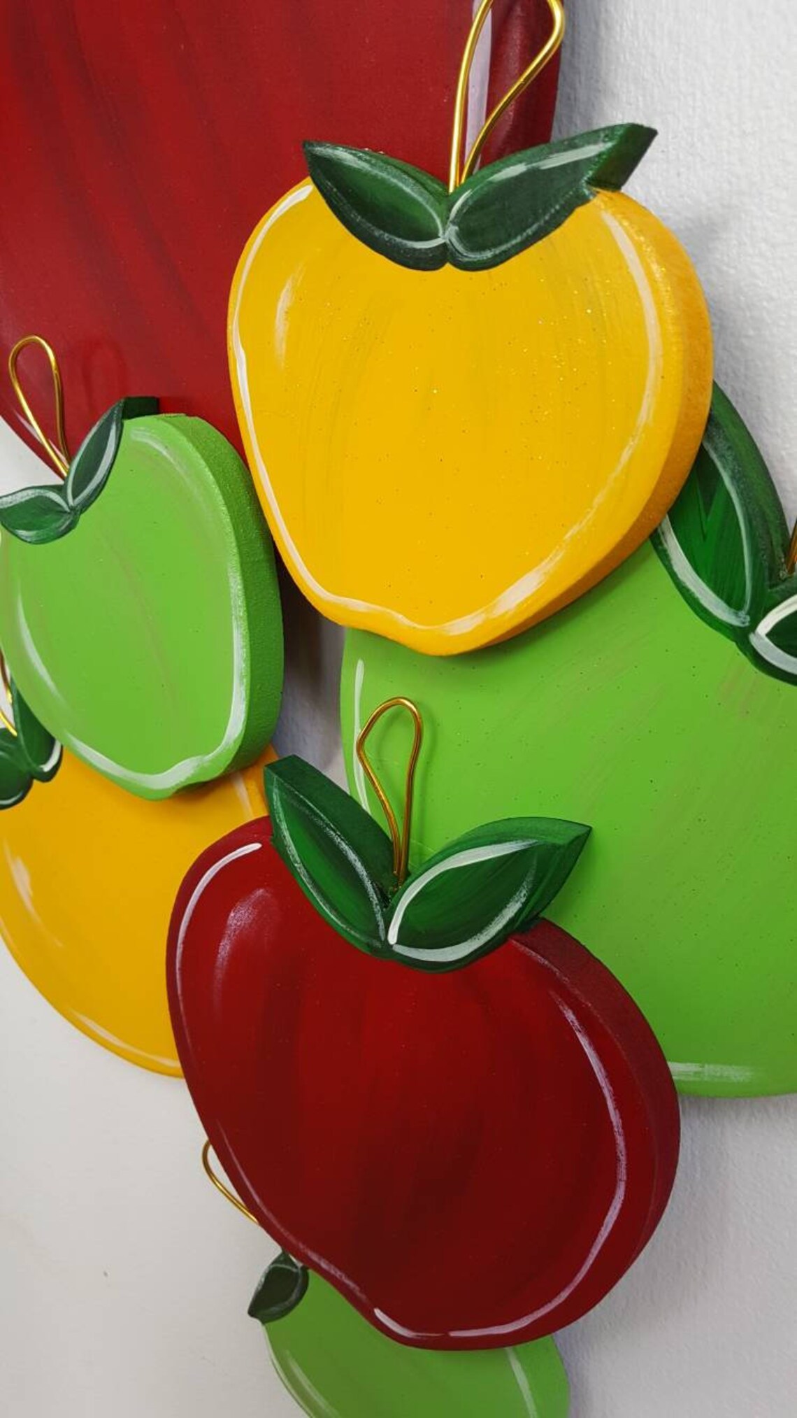Cluster of Fall Apples 3D Door Hang in Any Colors You Want | Etsy