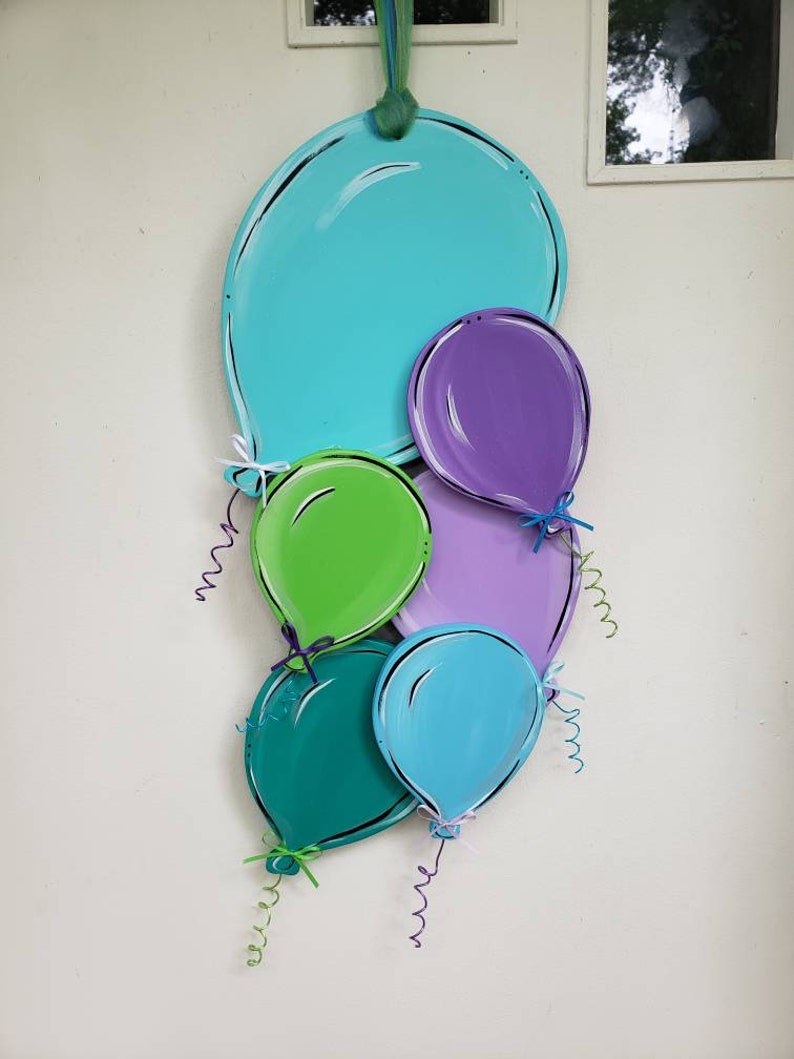 Birthday Balloon Cluster 3D Door Hang in Any Colors You Want - Etsy