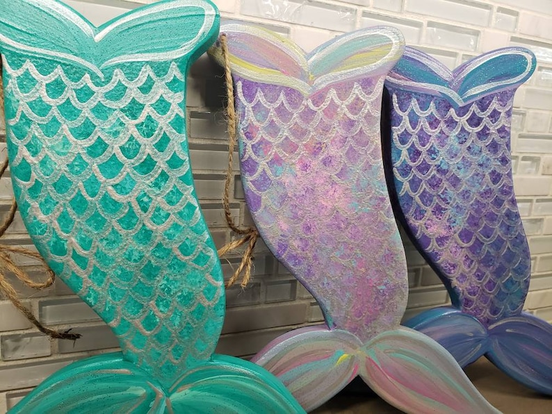 Cubicle Sized Mermaid Tail Hang in Several Colors Choices - Etsy