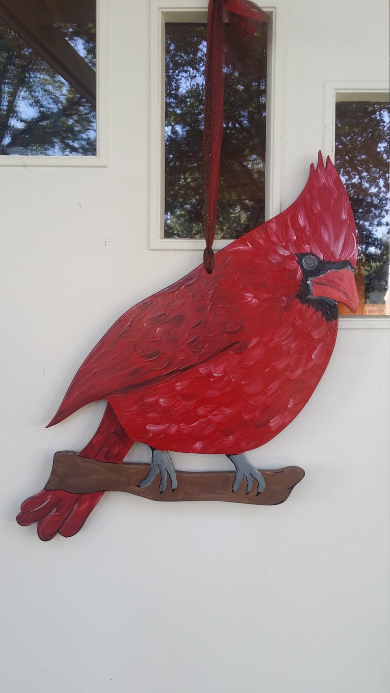Winter Cardinal Door Hang - Etsy