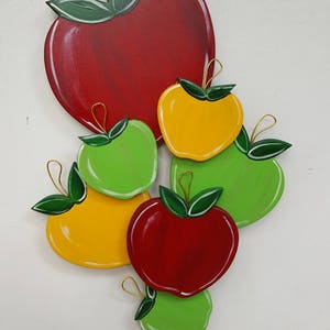 Cluster of Fall Apples 3D Door Hang in Any Colors You Want Even All 1 ...