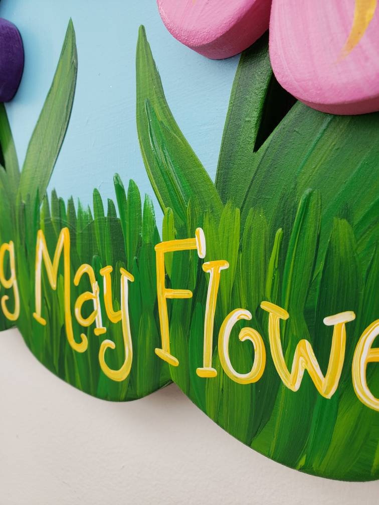 April Showers Bring May Flowers 3D Door Hang - Etsy