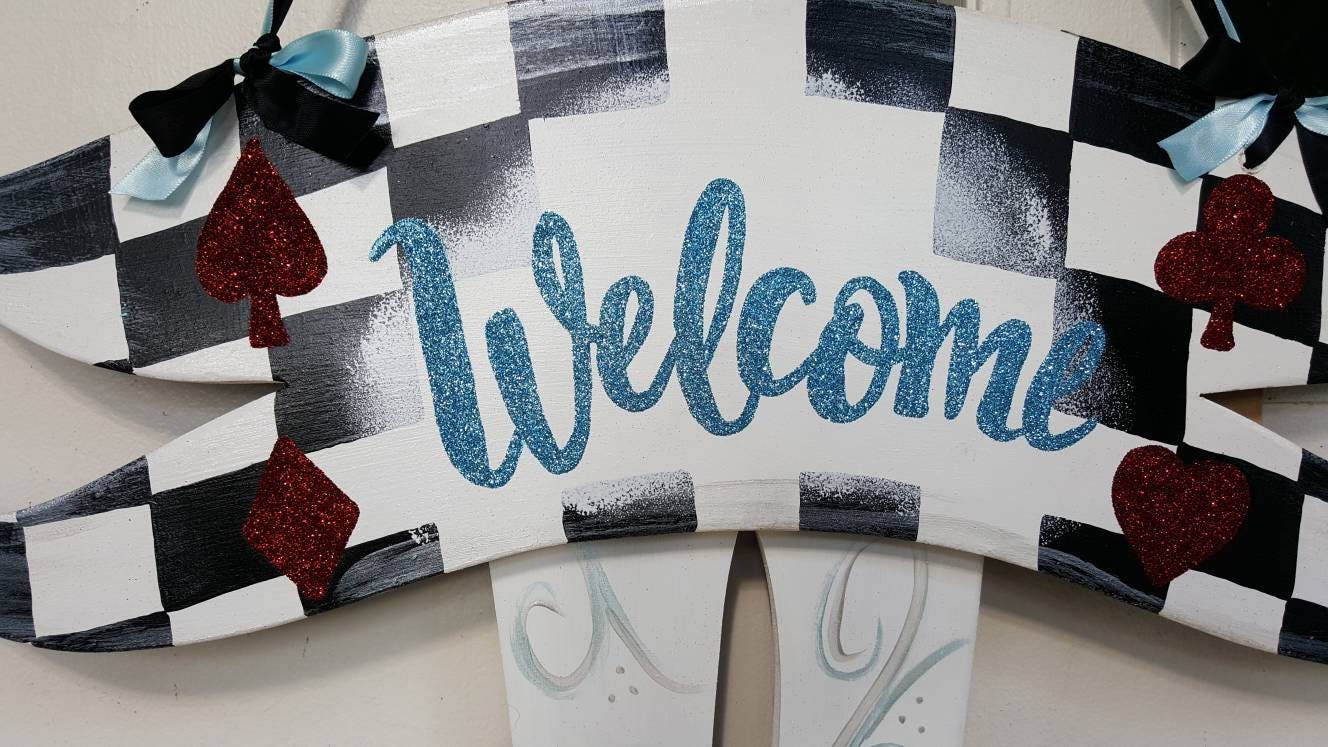 Alice in Wonderland Inspired 3D Door Hang With Any Saying You Want - Etsy
