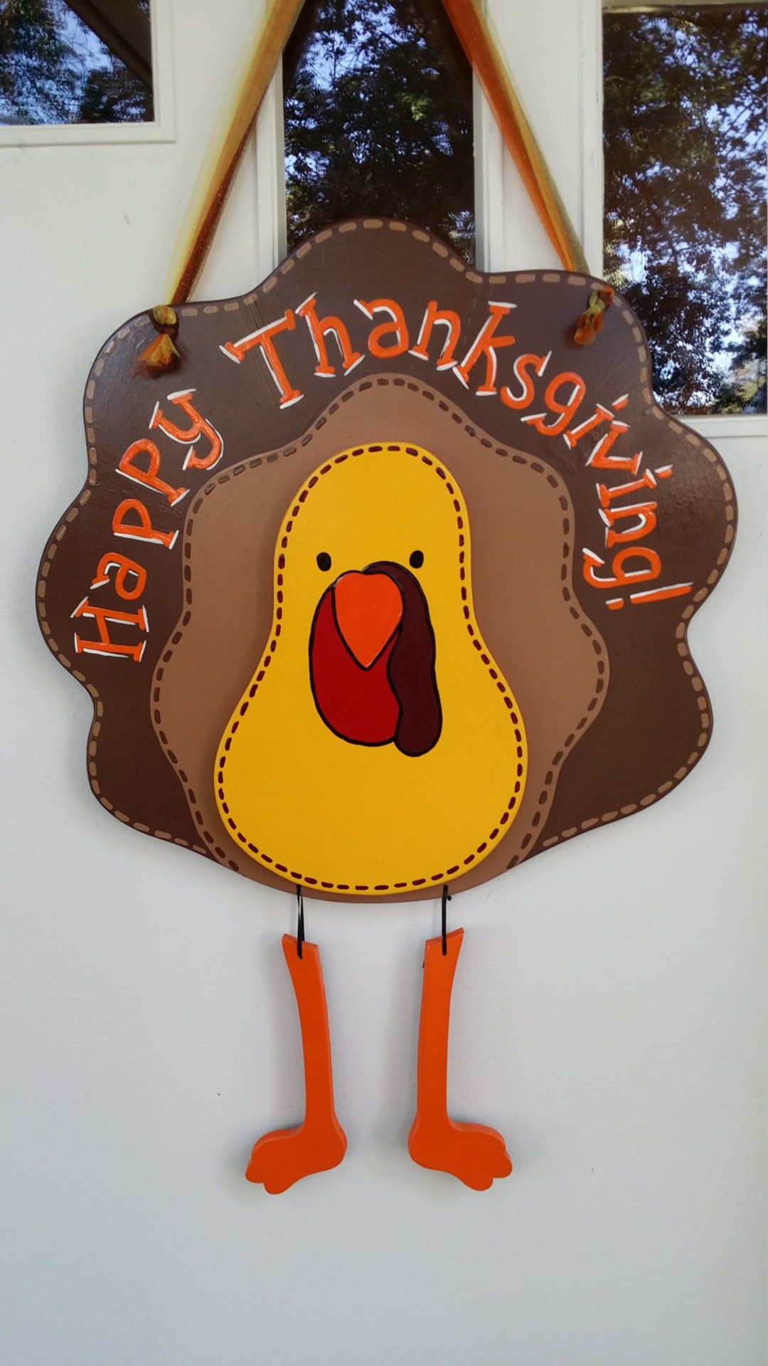 Happy Thanksgiving Turkey 3D Door Hang - Etsy