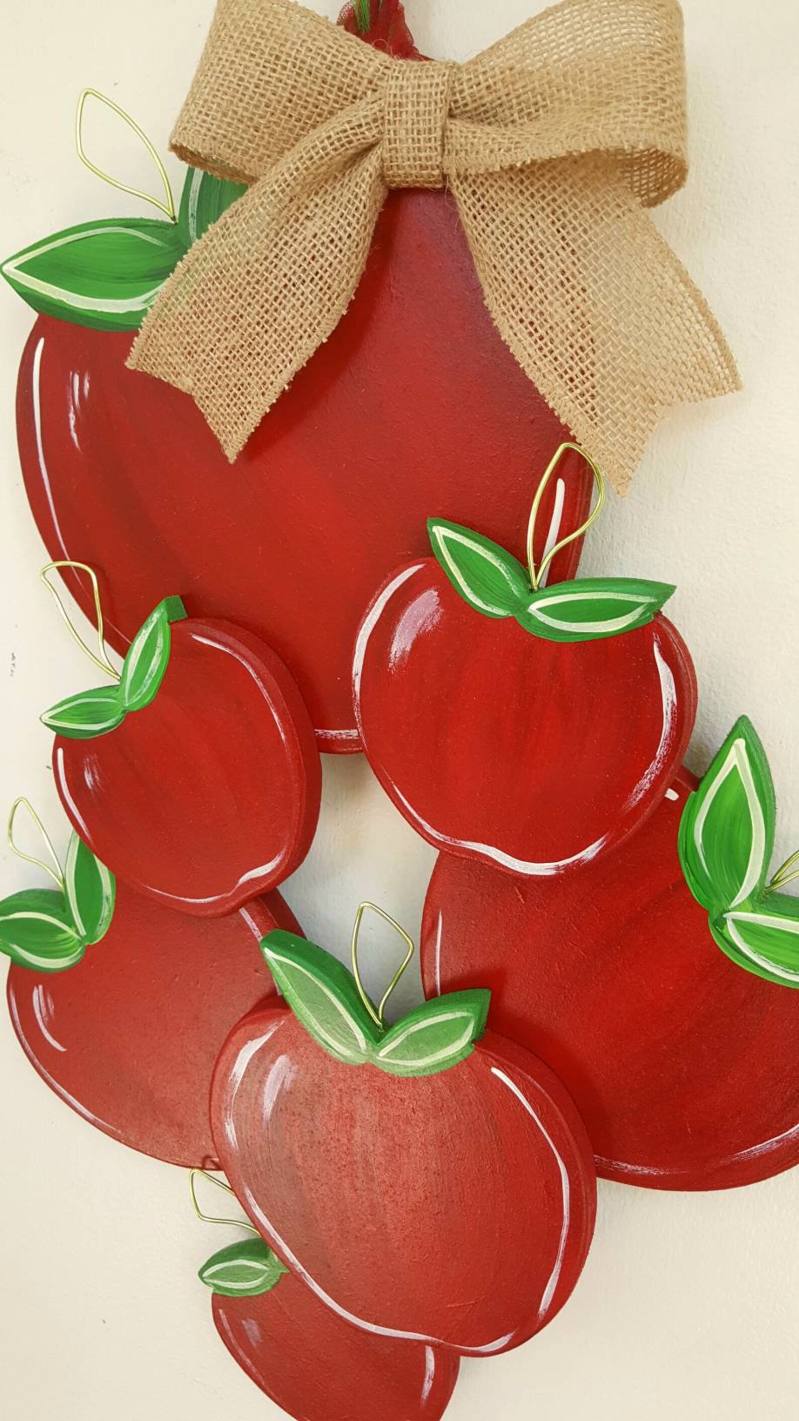 Cluster of Fall Apples 3D Door Hang in Any Colors You Want | Etsy