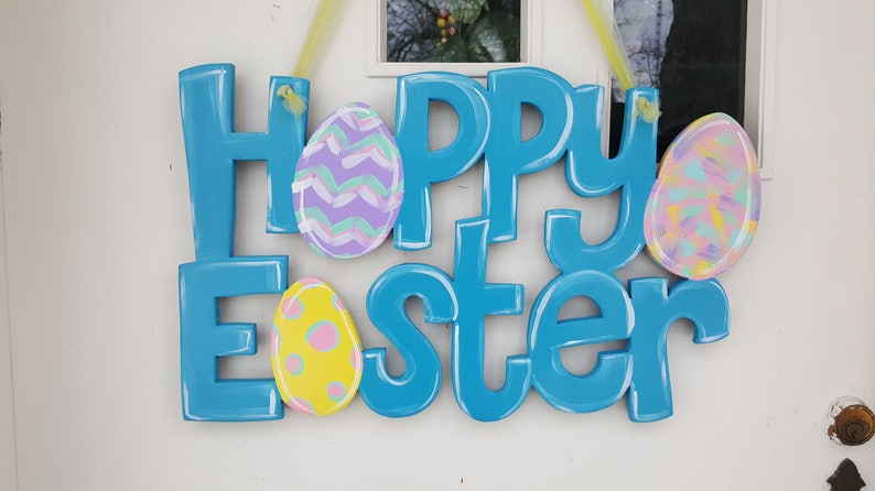Happy Easter Door Hang in Any Colors You Want - Etsy