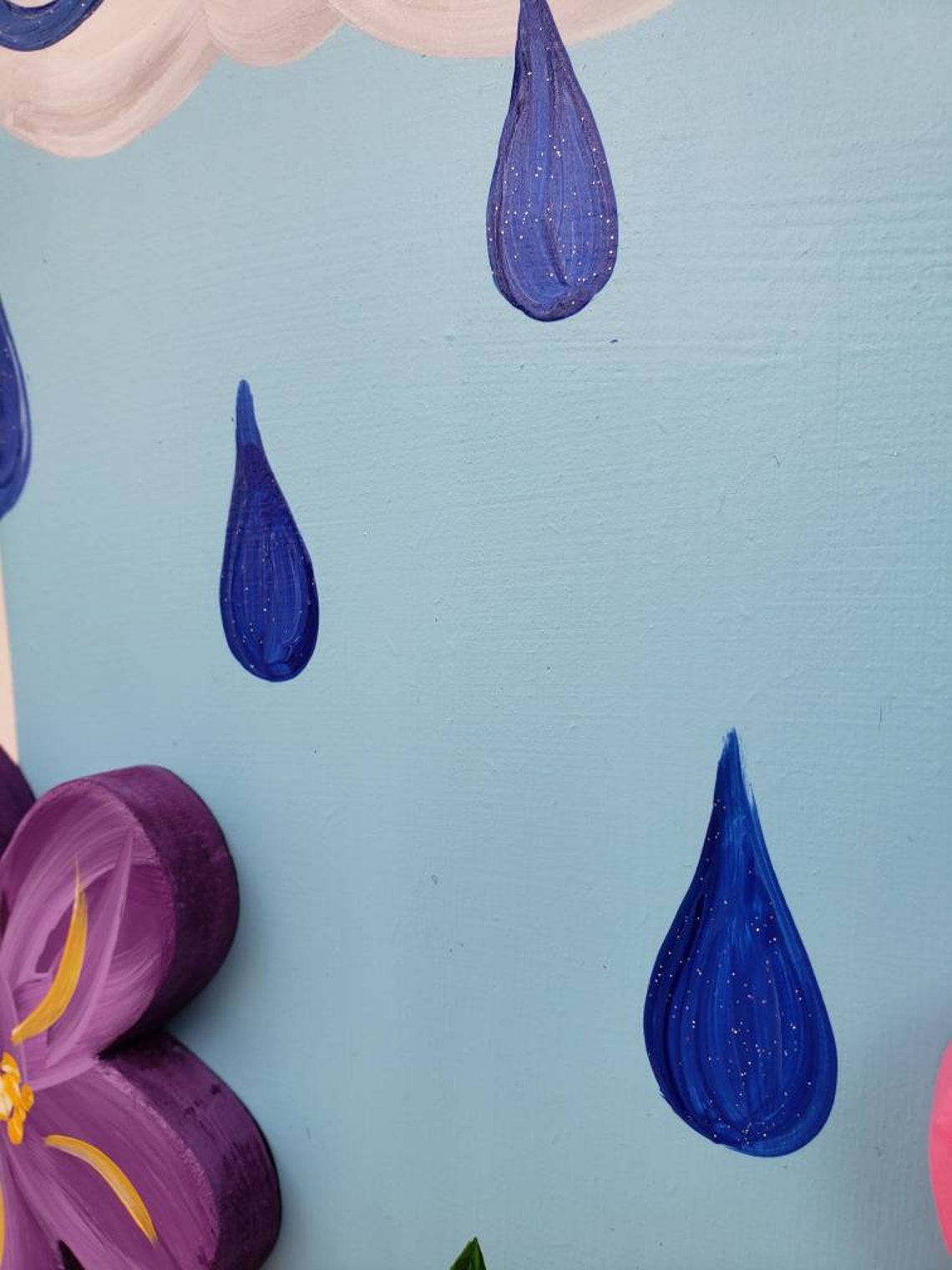 April Showers Bring May Flowers 3D door hang | Etsy