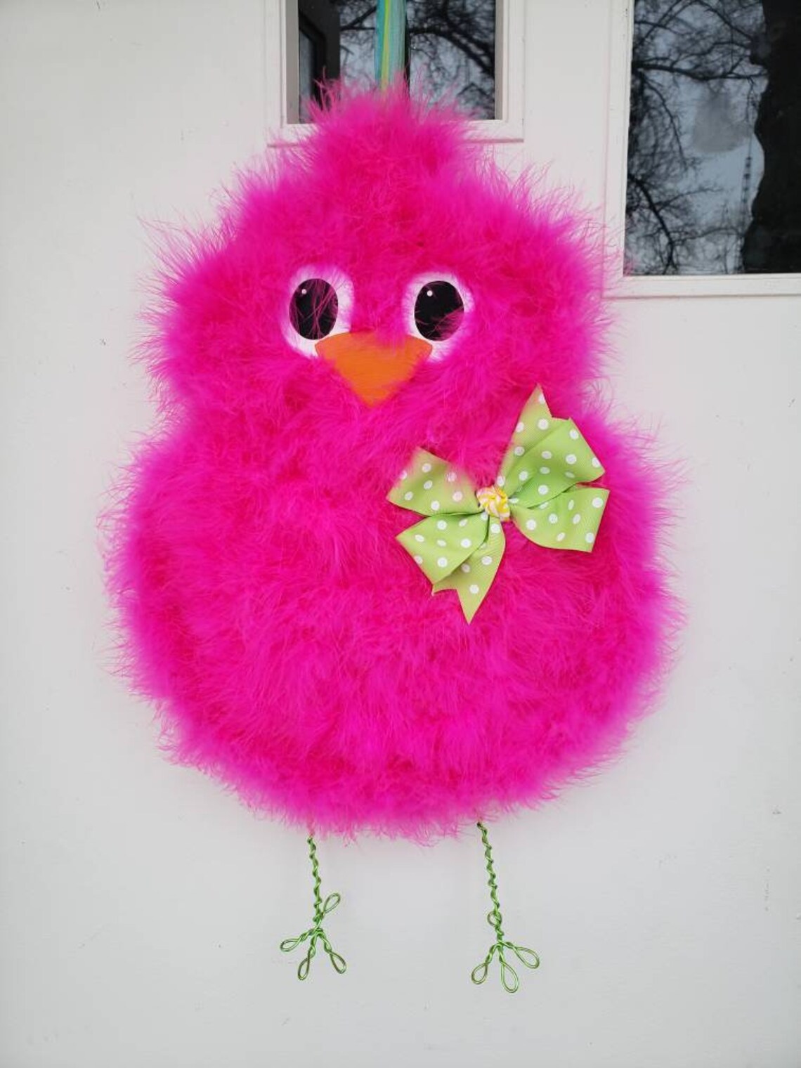 Feathered Easter Chick 3D Door Hang in Several Colors | Etsy