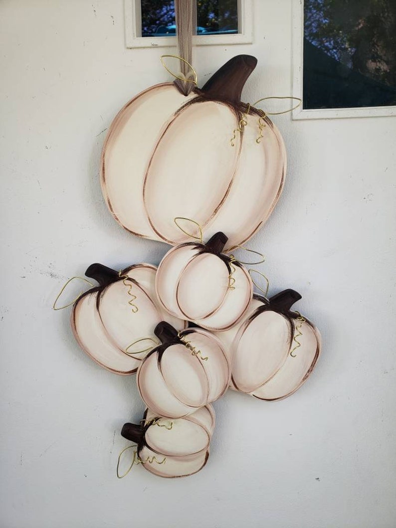 Fall Pumpkin Cluster 3D Door Hang in Several Colors - Etsy