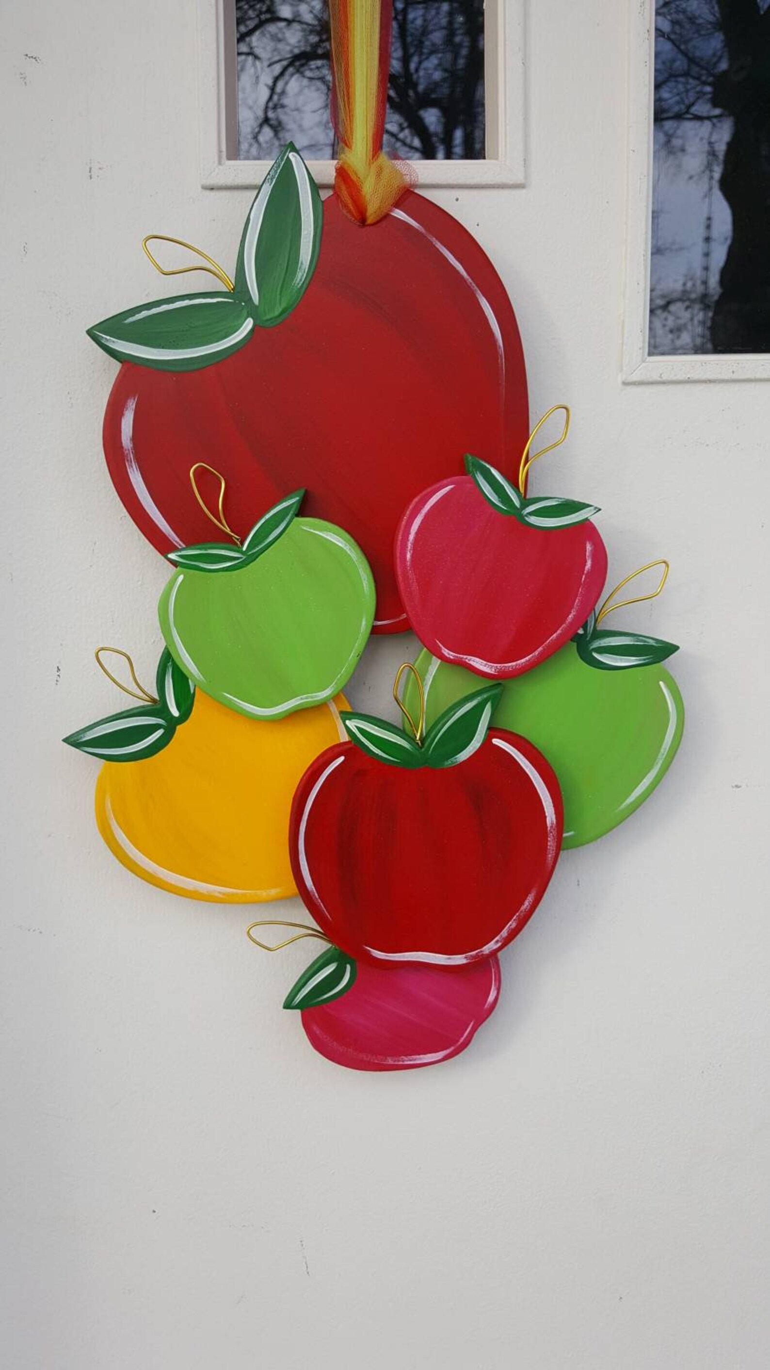 Cluster of Fall Apples 3D Door Hang in Any Colors You Want | Etsy