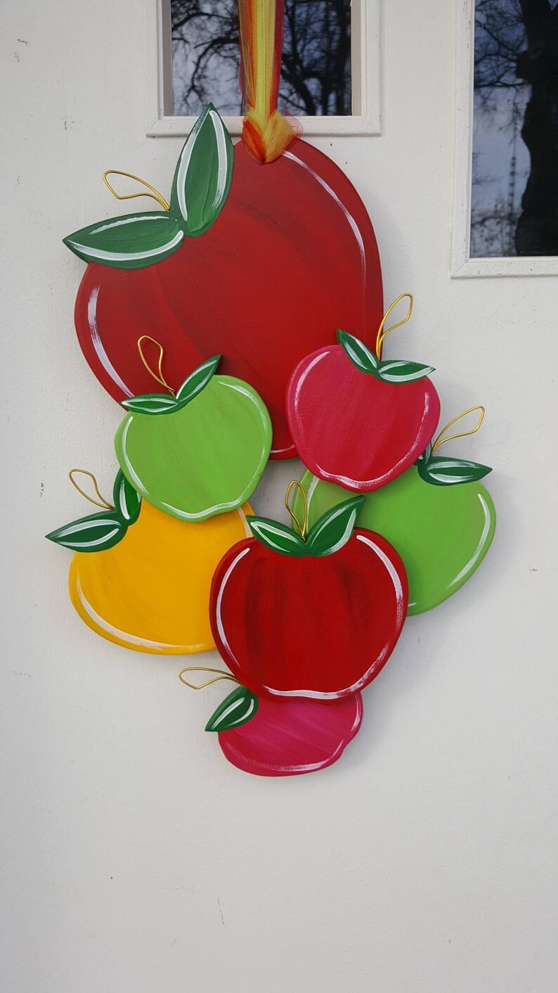 Cluster of Fall Apples 3D Door Hang in Any Colors You Want Even All 1 ...